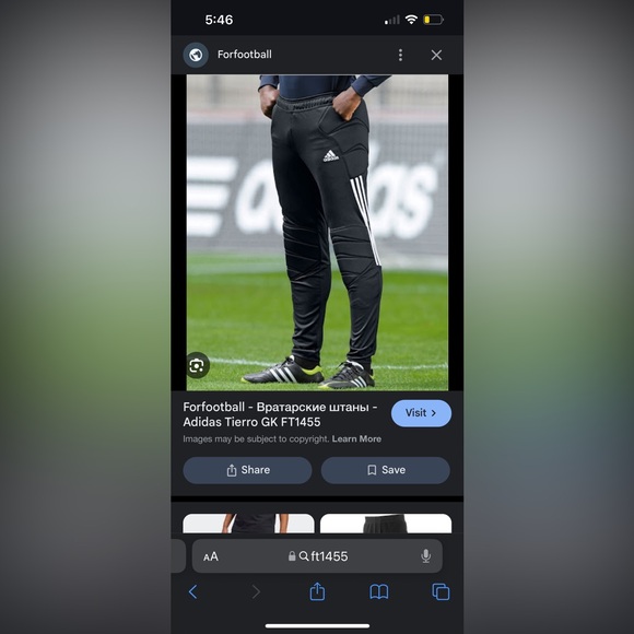 adidas | Pants | Mens Adidas Tierro Goalkeeper Padded Soccer Pants Size ...